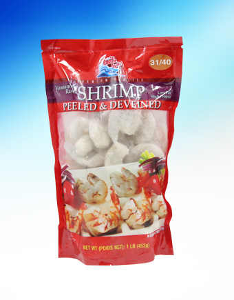 Frozen Cooked Peeled & Deveined White Shrimp Bags - Lam's Seafood